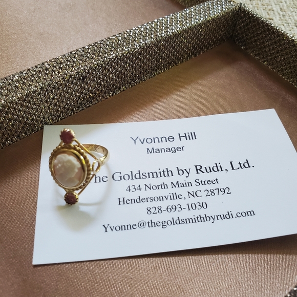 Jewelry | Vintage 14k Gold Cameo Ruby Ring | Poshmark